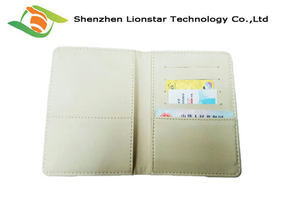 Handmade Leather Craft Gifts , PU Leather Passport Holder Travel Wallet