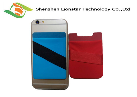 Customized Lycra Cell Phone Holder Rectangular Adhesive Smartphone Sticker