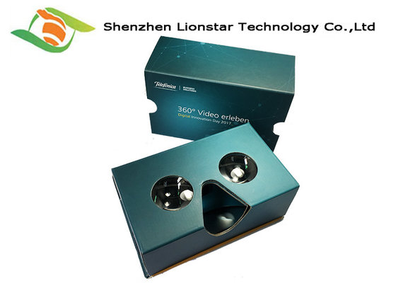 Smartphone Virtual Reality Cardboard 3d Viewer As Promotional Gifts / 37mm Biconvex Lens