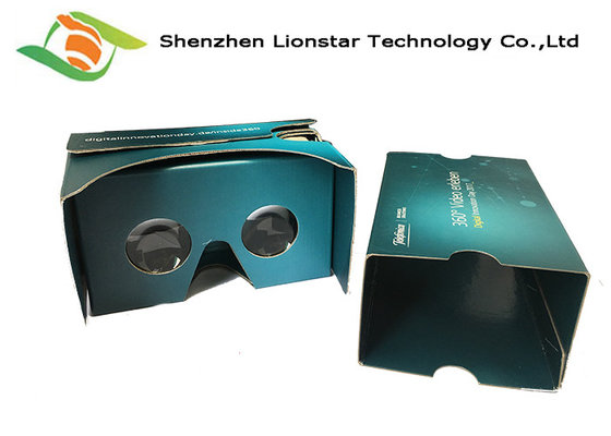 Smartphone Virtual Reality Cardboard 3d Viewer As Promotional Gifts / 37mm Biconvex Lens
