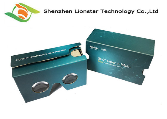 Smartphone Virtual Reality Cardboard 3d Viewer As Promotional Gifts / 37mm Biconvex Lens