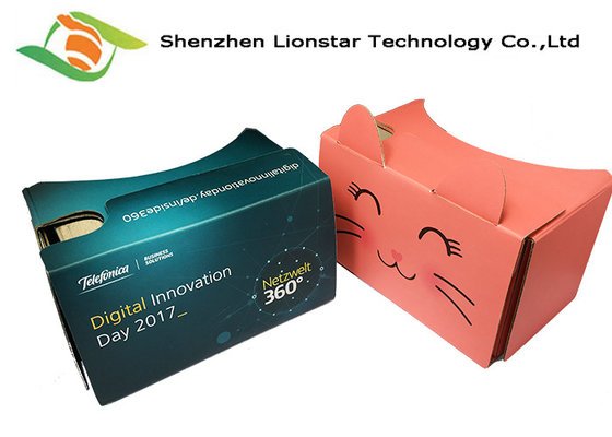 3D Virtual Reality Cardboard Box , Immersive Virtual Reality Phone Vr Cardboard 