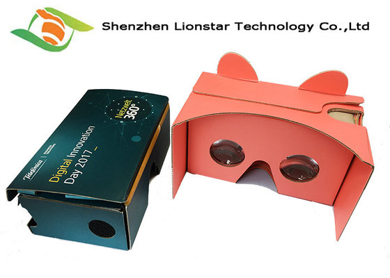 3D Virtual Reality Cardboard Box , Immersive Virtual Reality Phone Vr Cardboard 