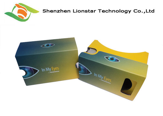 Cardboard Virtual Glasses , OEM Virtual Reality Viewer Goggles With Company Logo