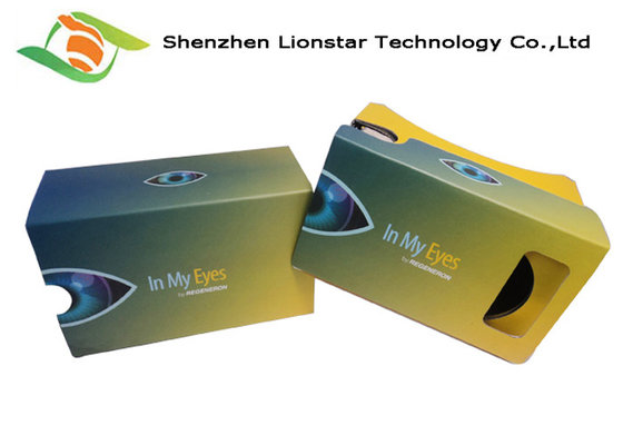 Cardboard Virtual Glasses , OEM Virtual Reality Viewer Goggles With Company Logo