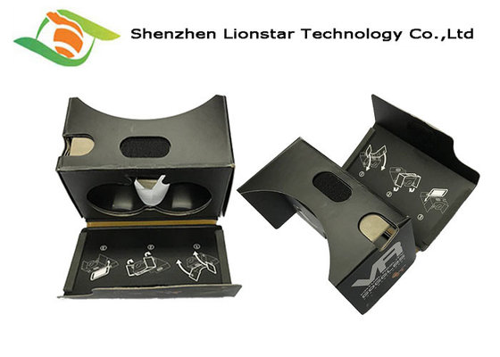 Lens Diameter 37M / 34MM Cardboard VR Goggles For Android And IPhone Smartphones