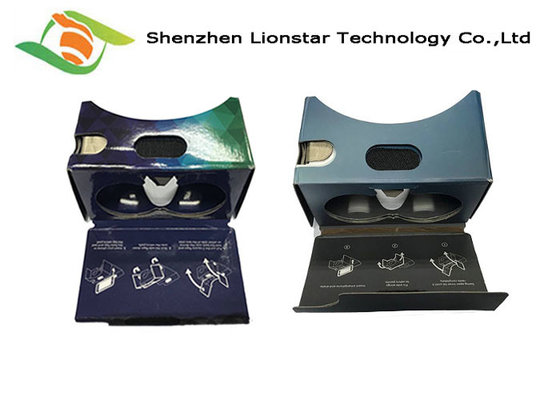 Compatible PMMA Lens Cardboard VR Glasses For Real Estate Sale / 3D Entertainment