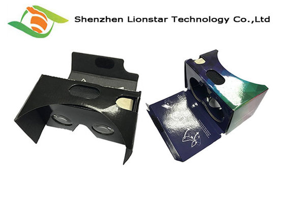 Compatible PMMA Lens Cardboard VR Glasses For Real Estate Sale / 3D Entertainment