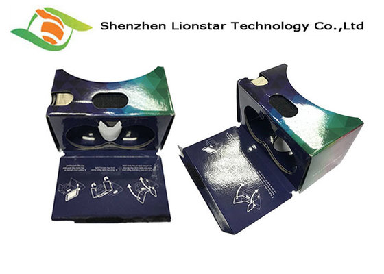 Compatible PMMA Lens Cardboard VR Glasses For Real Estate Sale / 3D Entertainment