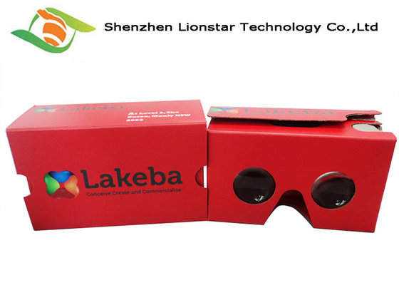 Red Paper Virtual Reality Cardboard Viewer 360 Degree 3D Goggles For Watching Movie
