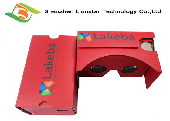 Red Paper Virtual Reality Cardboard Viewer 360 Degree 3D Goggles For Watching Movie