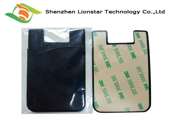 Silicone Adhesive Cell Phone Card Holder , Smart Wallet Mobile Card Holder