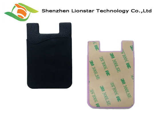 Silicone Adhesive Cell Phone Card Holder , Smart Wallet Mobile Card Holder