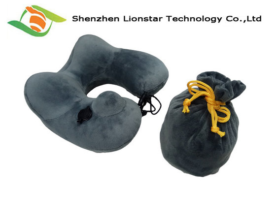 Soft Colorful Inflatable Travel Pillow Keeps Your Neck With Washable Cover