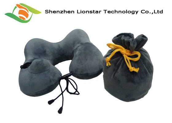 Soft Colorful Inflatable Travel Pillow Keeps Your Neck With Washable Cover