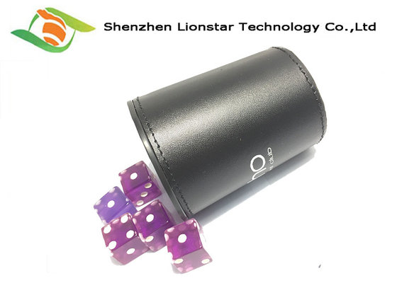 Funny Game PVC / Leather Dice Shaker Durable And Soft With Company Logo