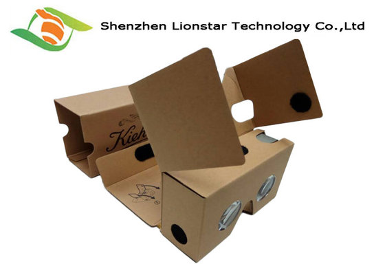 Eco - Friendly Cardboard Virtual Viewer , Google Cardboard Virtual Reality 3d Glasses 