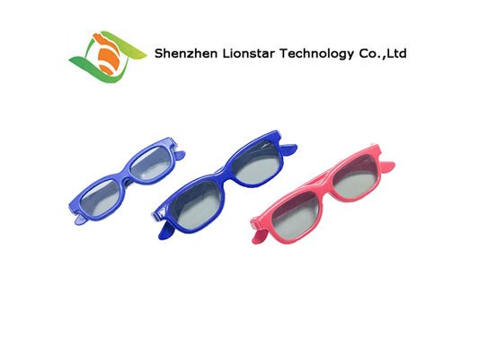 ABS Frame Plastic Anaglyph 3d Glasses For Dlp Projector Customized Logo