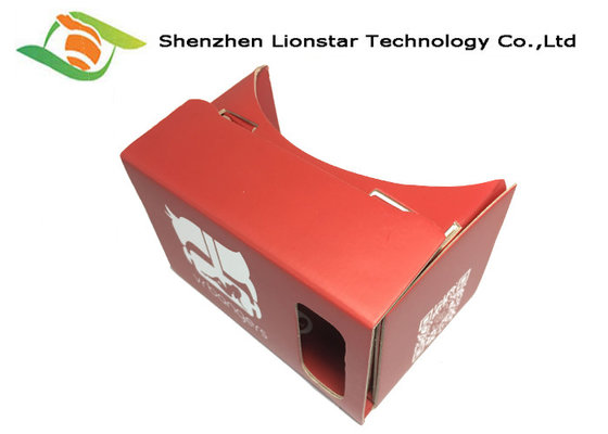 Red Virtual 3d Cardboard Virtual Reality Glasses For 3.5-5.3 Inch Smartphone