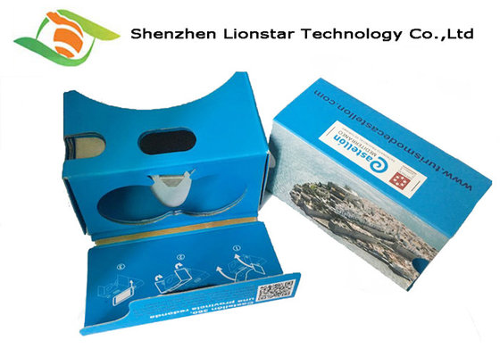 Adults Kids Cardboard VR Glasses Viewer Headset With Custom Logo / Printing