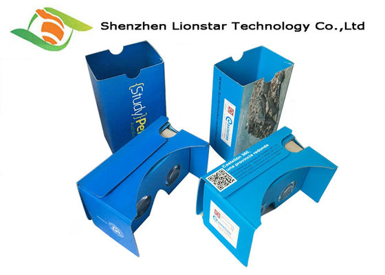 Adults Kids Cardboard VR Glasses Viewer Headset With Custom Logo / Printing