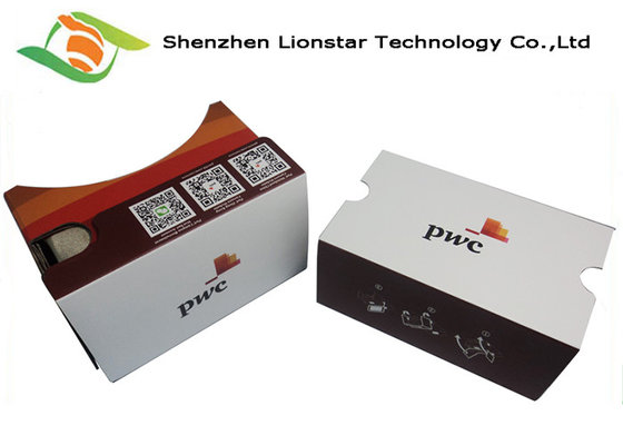 Customized Design Virtual Reality Headset Cardboard 15CM*6.5CM*8.5CM With PMMA Lens