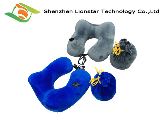 Air Inflatable Neck Support Travel Pillow , U Shaped Comfortable Travel Pillow