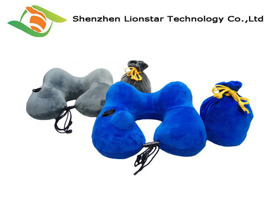 Air Inflatable Neck Support Travel Pillow , U Shaped Comfortable Travel Pillow