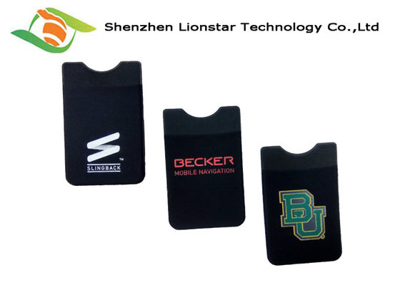 Custom Logo Cell Phone Credit Card Holder ,  Slim Adhesive Cell Phone Wallet