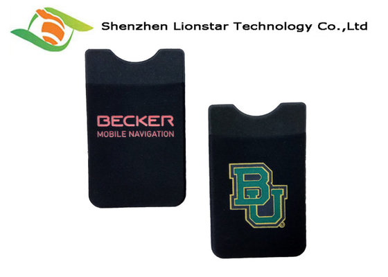 Custom Logo Cell Phone Credit Card Holder ,  Slim Adhesive Cell Phone Wallet