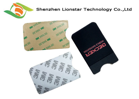 Custom Logo Cell Phone Credit Card Holder ,  Slim Adhesive Cell Phone Wallet