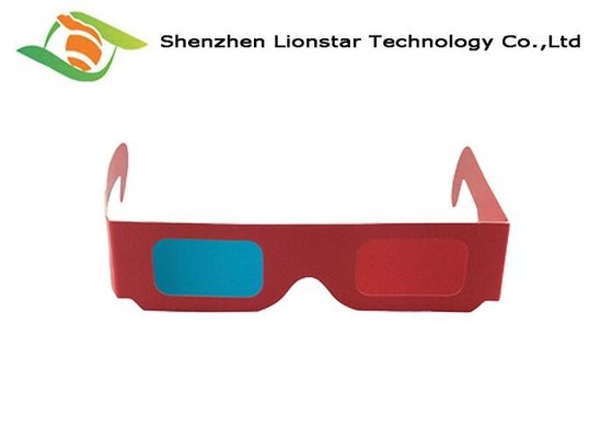 3D Theater System Red Cyan Anaglyph 3d Glasses 0.2mm PET Lenses CE FDA EN71 SGS