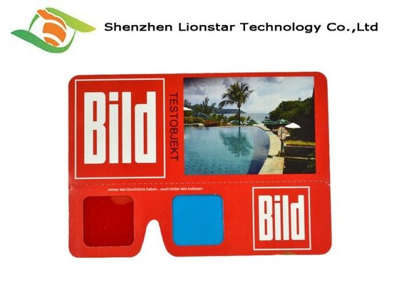 3D Theater System Red Cyan Anaglyph 3d Glasses 0.2mm PET Lenses CE FDA EN71 SGS