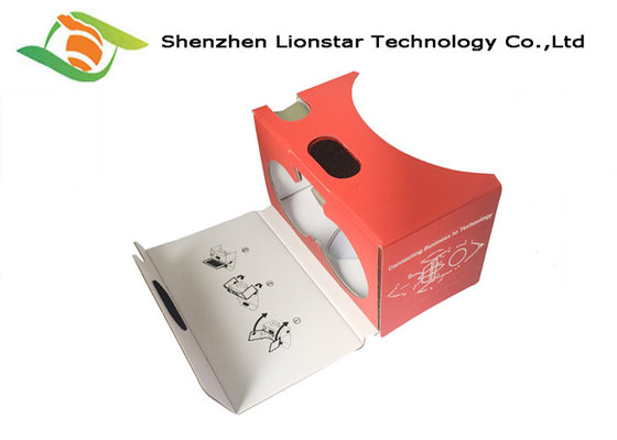 Gift Box Type DIY Virtual Reality Glasses , OEM Full Color Phone Vr Cardboard 2.0