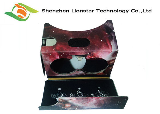 3.5-6.0 Inch Cell Phone Cardboard VR Viewer Waterproof With Two Sides Printing