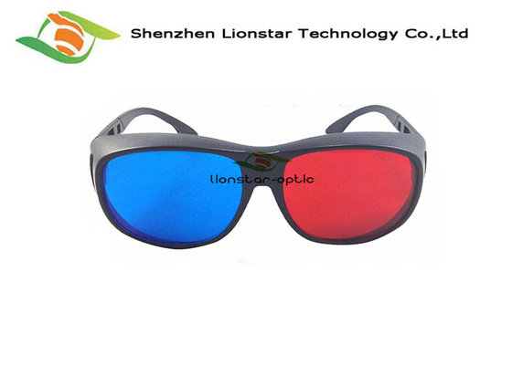 Movie Theater Anaglyph Red And Blue 3D Glasses , 3D Television Glasses 1.6 Mm Acrylic Lens