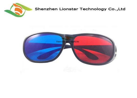 Movie Theater Anaglyph Red And Blue 3D Glasses , 3D Television Glasses 1.6 Mm Acrylic Lens