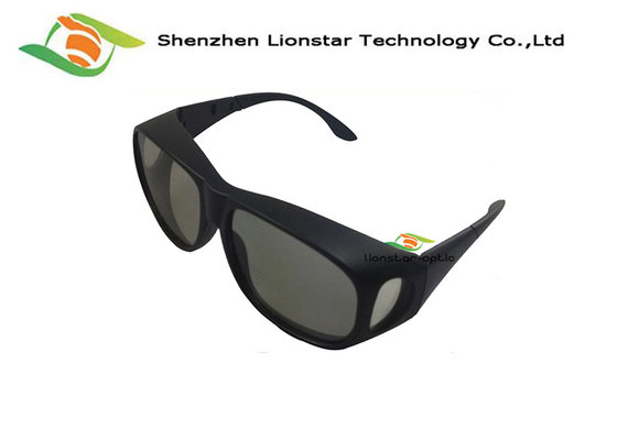 3D Plastic Framed Vision Glasses Linear Polarizer Film 3D Glasses For 3D Videos