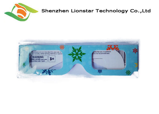 Portable Cardboard Type Passive 3D Glasses Full Color Two Sides Printing