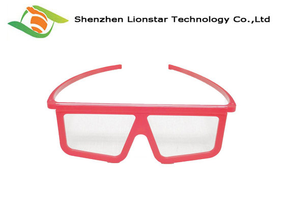 Slim Light Red Passive 3D Glasses Circular Polarized Glasses 155*55*165MM