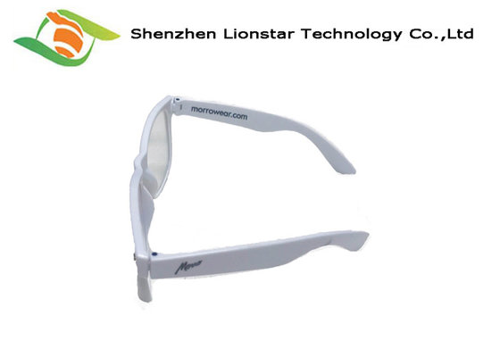 Big Size Lens Linear Polarized Glasses White Plastic Framework 3D Glasses