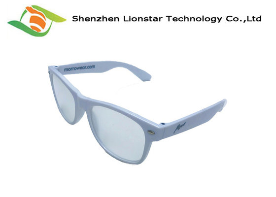 Big Size Lens Linear Polarized Glasses White Plastic Framework 3D Glasses