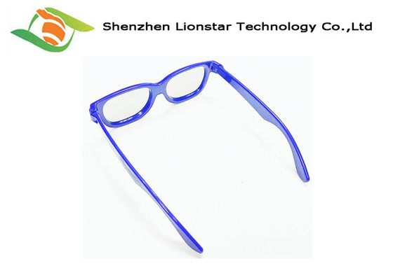 Purple Plastic Framework 3D Movie Glasses , Snowman Effect Lens Diffraction Glasses
