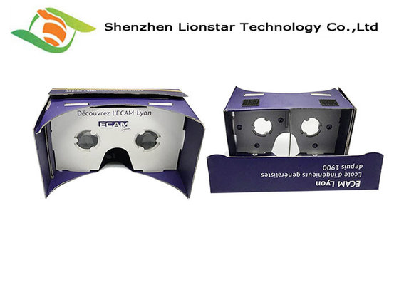 Android IOS Smart Phone 3D Virtual Reality Goggles , VR Games Google Cardboard With Straps