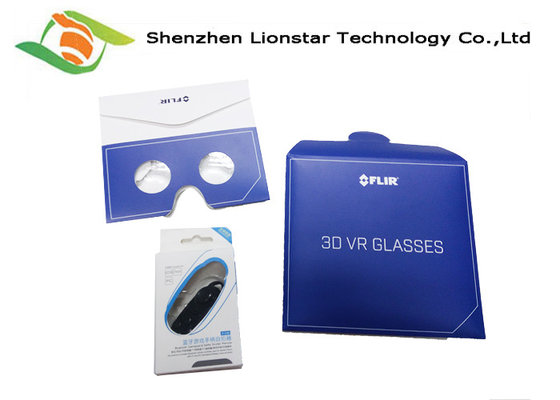 Foldable Cardboard VR Glasses Envelope Shaped With Customized Lens Diameter