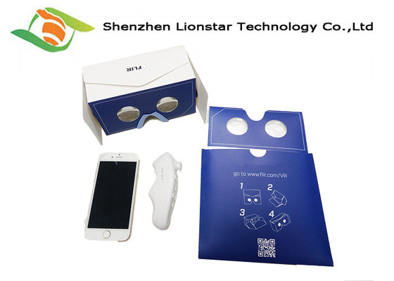 Foldable Cardboard VR Glasses Envelope Shaped With Customized Lens Diameter