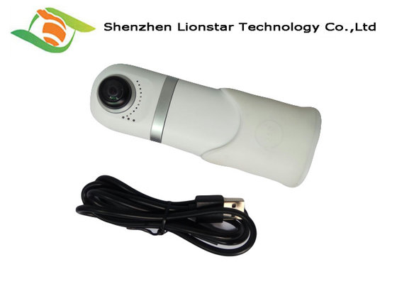 Chargeable White Panoramic Digital Camera 360° Viewer ABS Plastic Double Camera