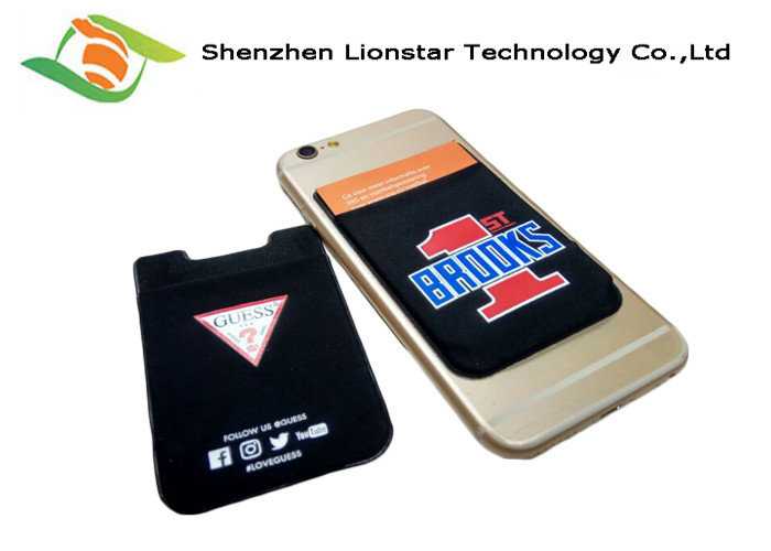 Multi Color  Stretch Phone Holder 3M Mobile Phone Wallet For Promotion Card / VIP Card