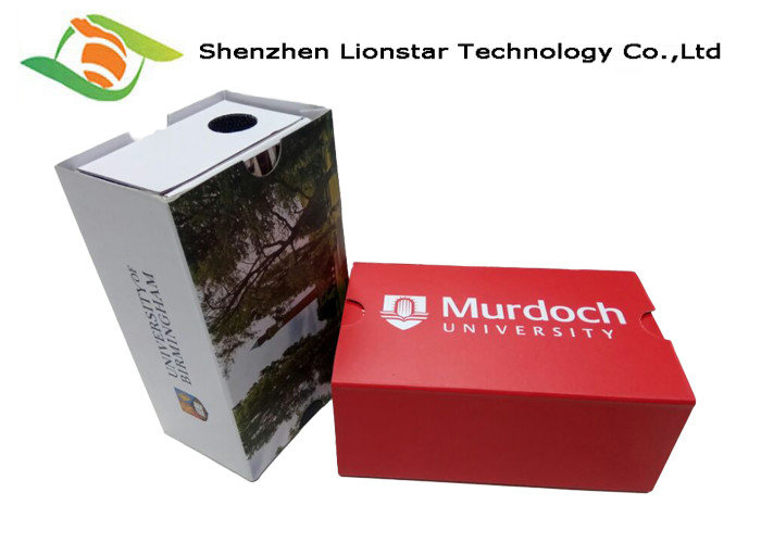 Customized Logo Colorful Cardboard VR Goggles With Conductive Foil Push Button
