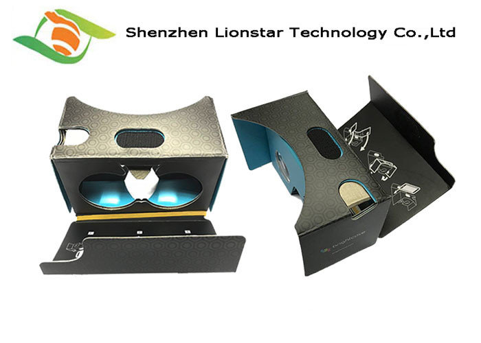 Lens Diameter 37M / 34MM Cardboard VR Goggles For Android And IPhone Smartphones